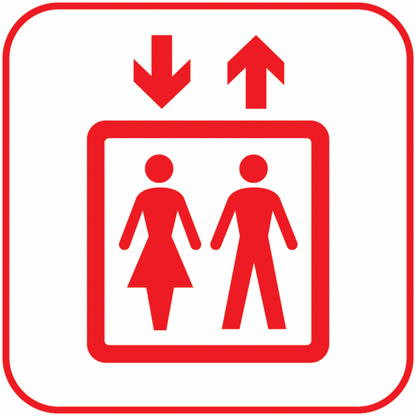 Pictograma de ascensor para empresas y lugares públicos | Seton