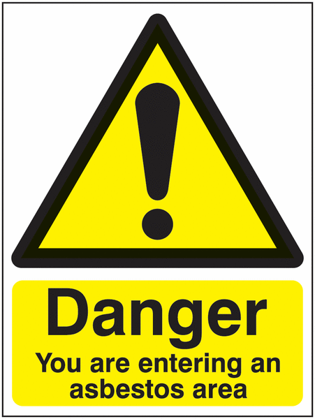 Danger You Are Entering An Asbestos Area Signs | Seton