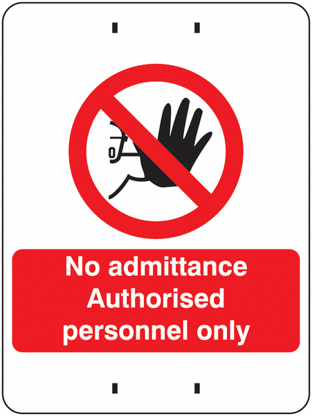 No Admittance/Authorised Person Temp Post-Mounted Sign | Seton