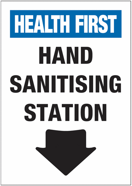Health First: Hand Sanitising Station Sign | Seton