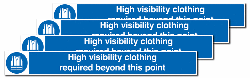 4-Pack High Visibility Clothing Required... Floor Strips | Seton