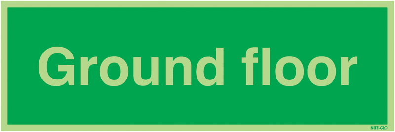 Nite-Glo Photoluminescent Floor Level Sign Ground Floor | Seton