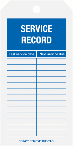Service Record Inspection Tags. Record Keeping Made Easy | Seton