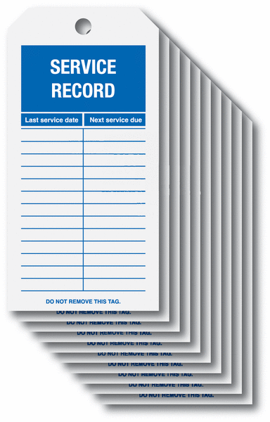 Service Record Inspection Tags. Record Keeping Made Easy | Seton