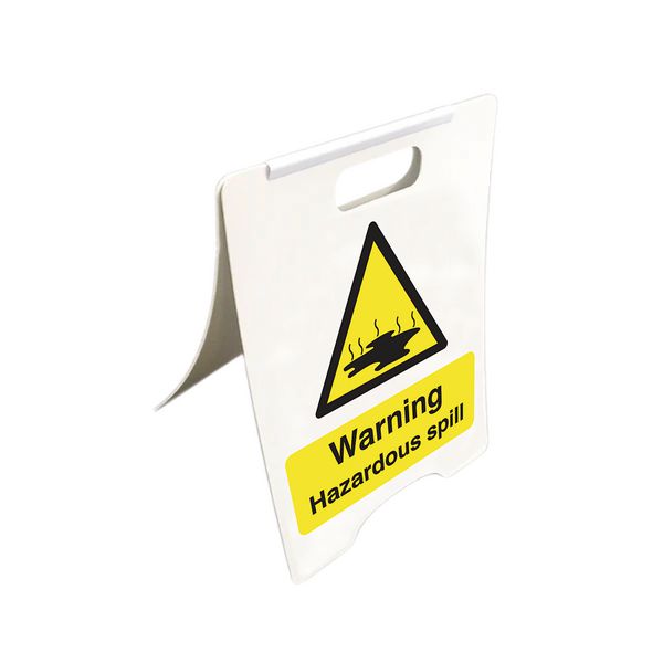 Warning Hazardous Spill - Temporary Floor Sign | Seton