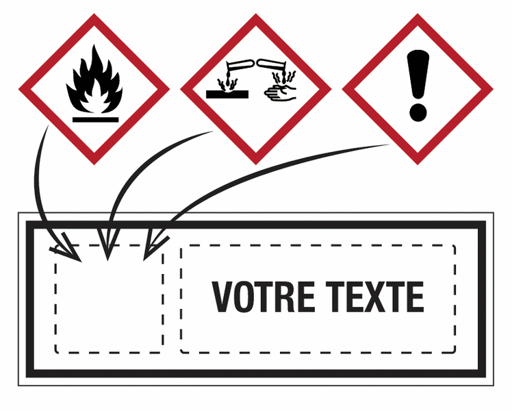 Panneau danger chimique et Pictogramme risques chimiques | Seton