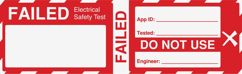 Cable Wrap Electrical Safety Test Label | Seton