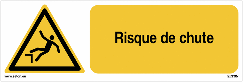Panneau risque de chute et Pictogramme risque de chute | Page 2 | Seton