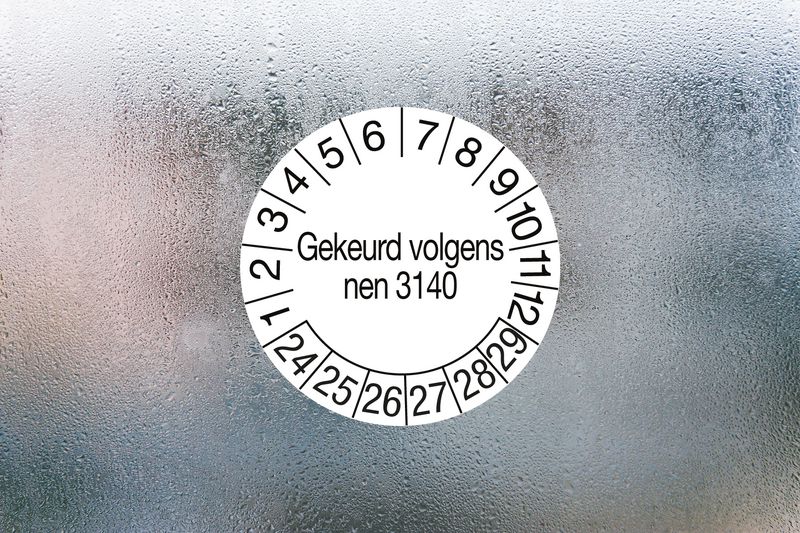 Keuringsstickers voor vochtige omgevingen - Gekeurd volgens NEN 3140 ...