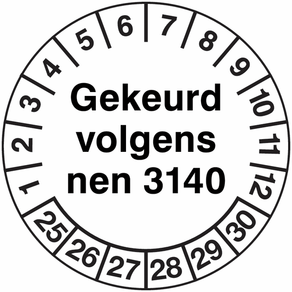 Herkleefbare keuringsstickers - Gekeurd volgens NEN 3140 | Seton