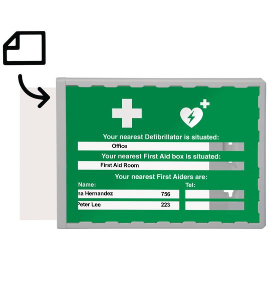 Update Sign Holder - Your Nearest Defib is Situated: | Seton