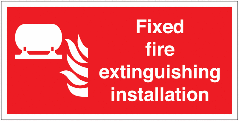 Fixed Fire Extinguishing Installation Sign | Seton