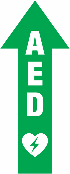 AED Equipment Wayfinding Up Arrow Sign | Seton