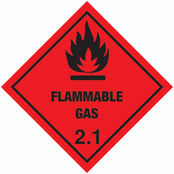 Flammable Gas 2.1 Hazard Diamonds | Reliable Labels | Seton