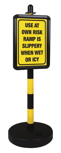 Winter Car Park Sign - Use At Own Risk Ramp Is Slippery | Seton