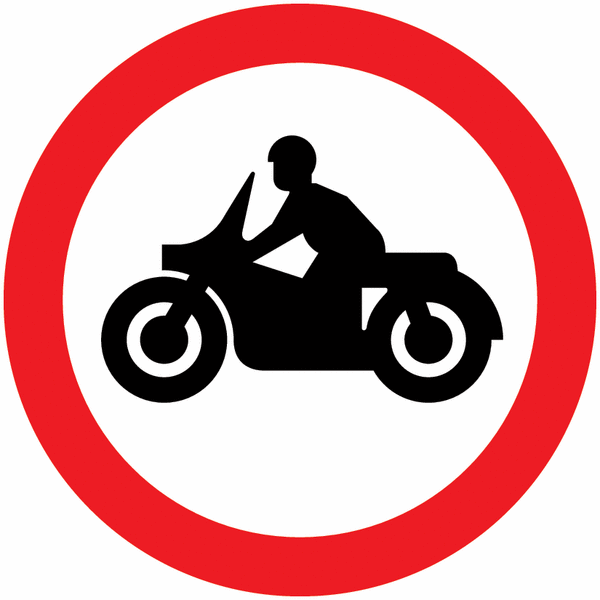 Traffic Signs - Motorcycles Prohibited. Fast Delivery | Seton