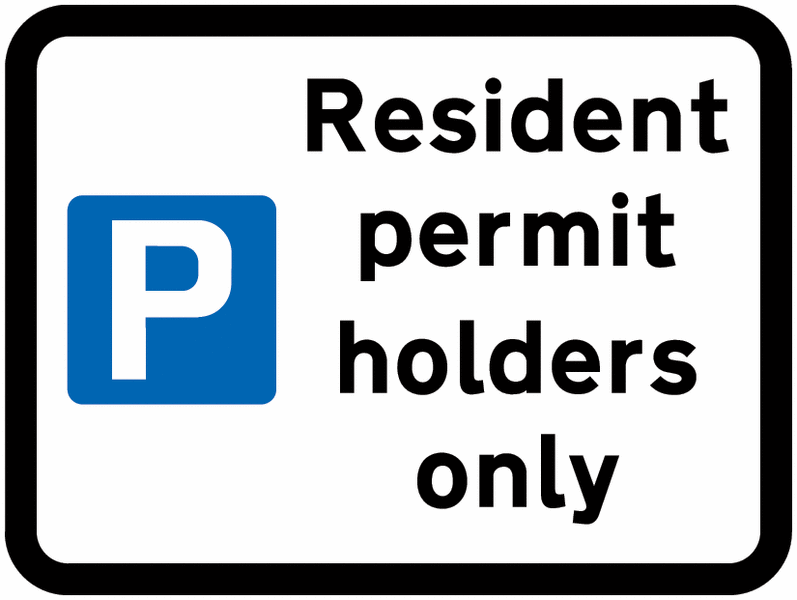 Traffic Signs - Parking - Resident Permit Holders Only | Seton