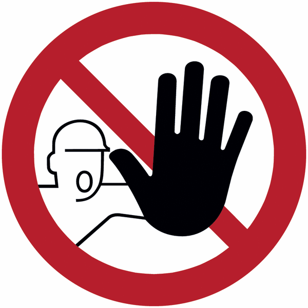 Verbodsborden en -stickers "Toegang verboden voor onbevoegde personen ...