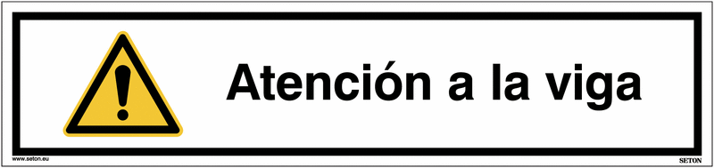 Bandas adhesivas ISO 7010 - W001 - Atención a la viga | Seton