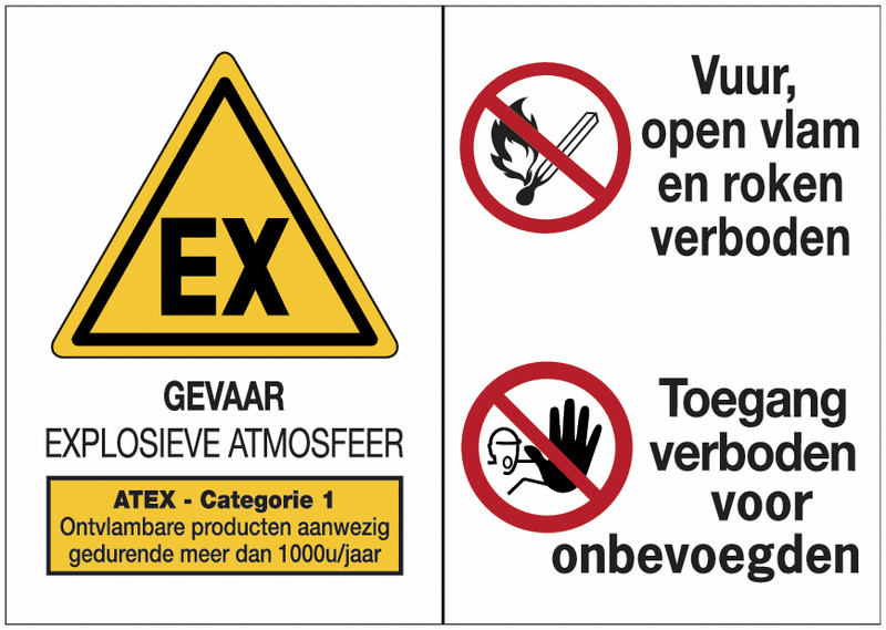Pictogram explosiegevaar voor beveiliging Atex zone | Seton
