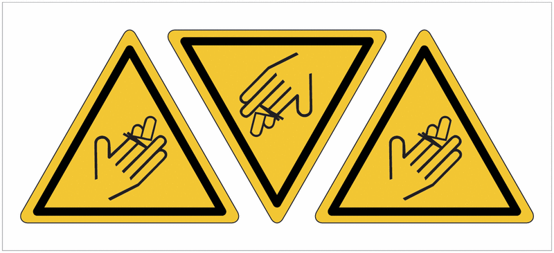 Señales de peligro "Atención a sus manos, riesgo de corte" | Seton
