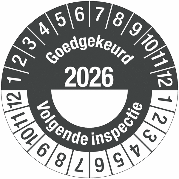 Keuringsstickers van polyolefine - Goedgekeurd/Volgende inspectie | Seton