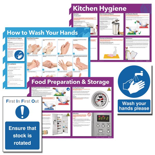 Kitchen Hygiene Sign and Poster Multipack | Seton