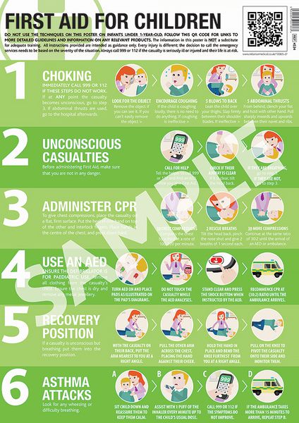 First Aid For Children Guidance Poster | Seton