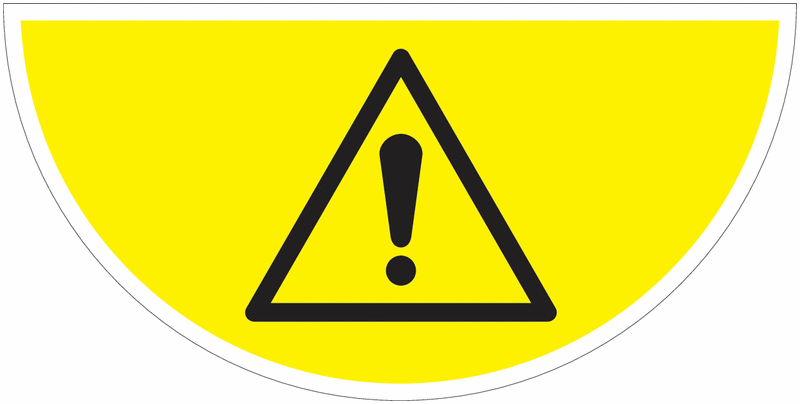 Segnaletica orizzontale con pittogramma ISO 7010 "Pericolo generico ...