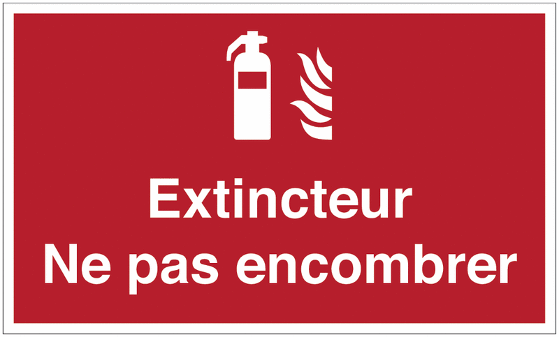 Marquage au sol ISO 7010 avec texte et pictogramme - Extincteur - F001 ...