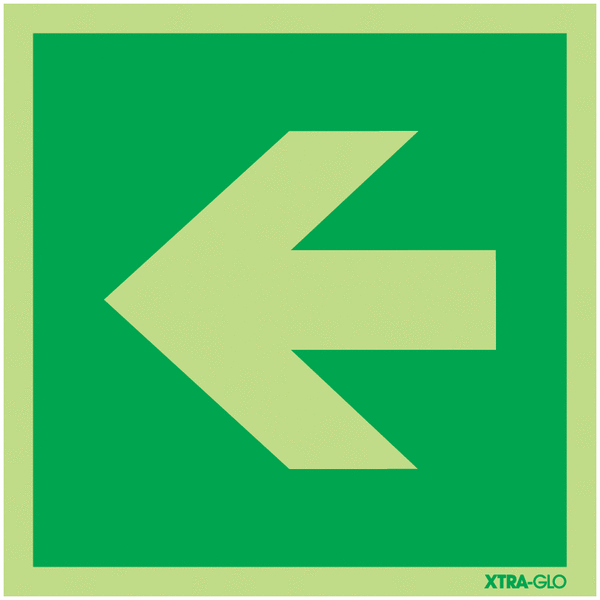 Xtra-Glo Photoluminescent Arrow Signs | Seton