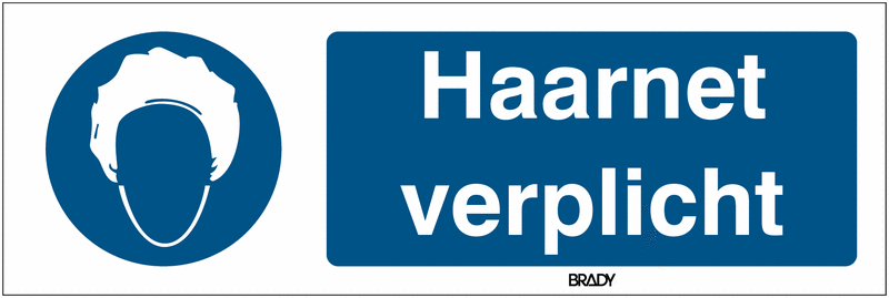 ToughWash®-sticker - Haarnet verplicht | Seton