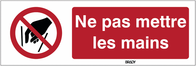 Panneau interdiction de toucher, ne pas mettre la main | Seton