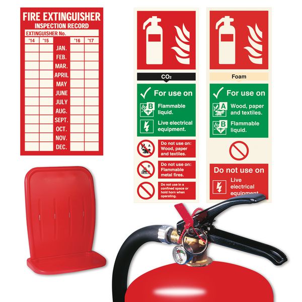 2 Part Extinguisher Stand and Sign Kits | Seton