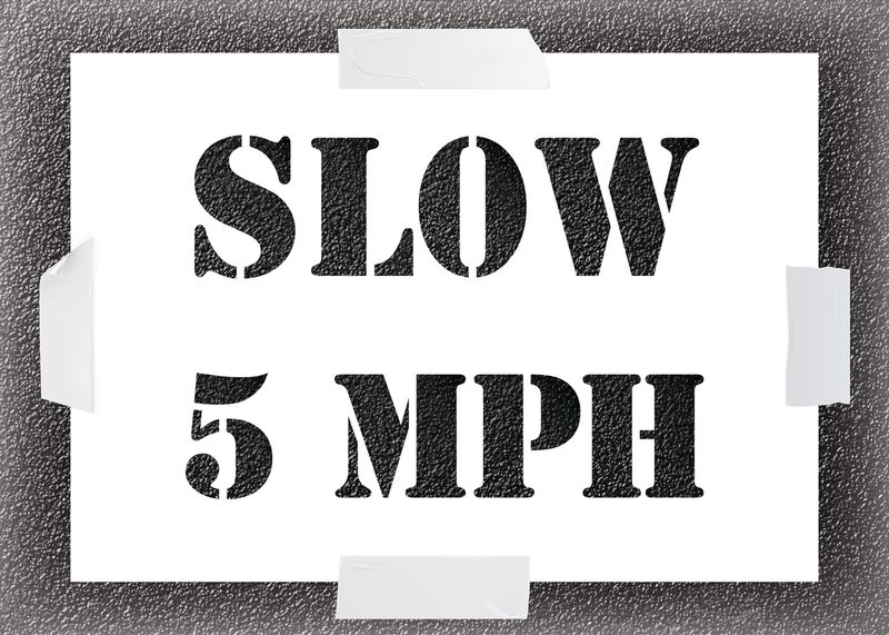 Reusable Stencil - Slow 5MPH | Seton