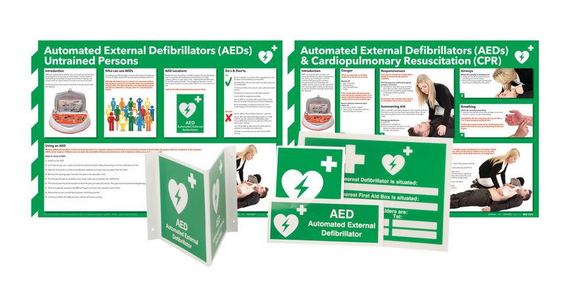 AED Awareness Sign and Poster Kits | Seton