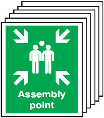 6-Pack Assembly Point Signs | Seton