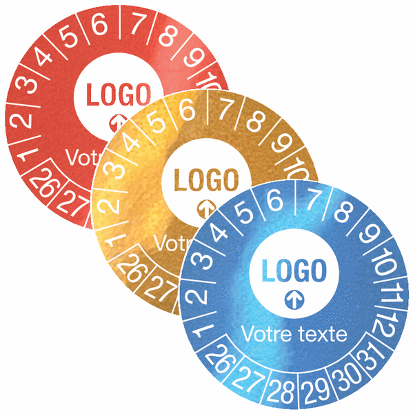Pastilles calendrier DuraGuard® anti-fraude personnalisables | Seton