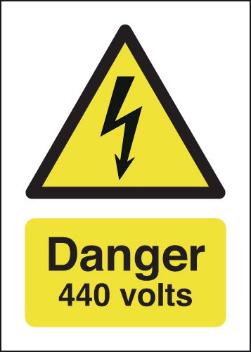 Danger 440 Volts Signs | Seton