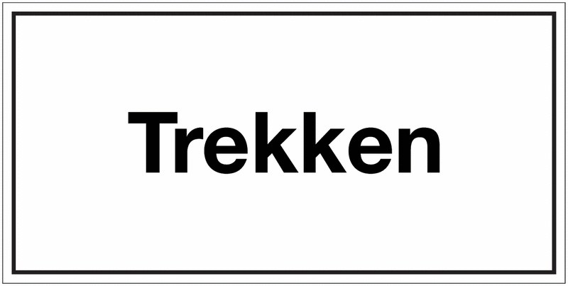 Informatieborden en -stickers - Trekken | Seton