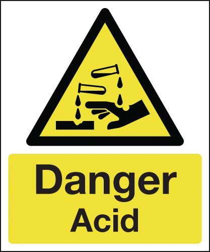 Danger Acid Signs | Seton