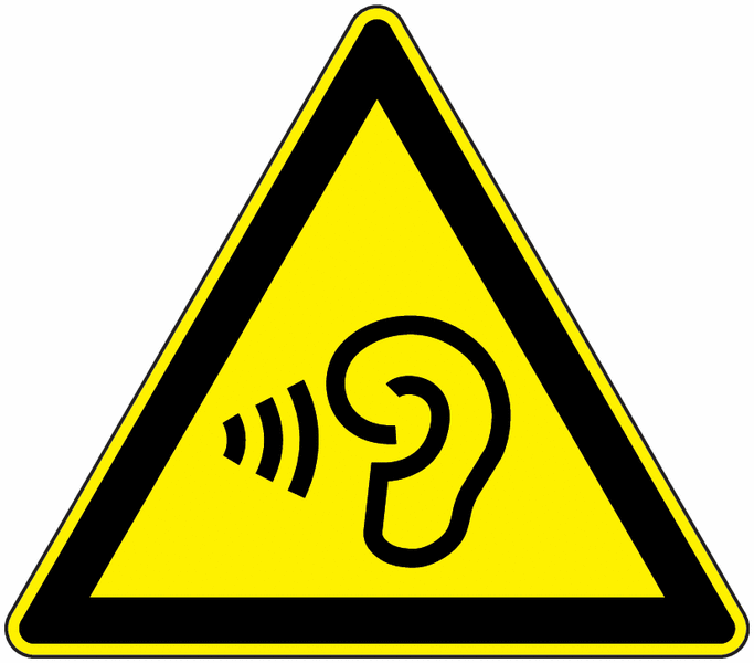 Panneau danger niveaux sonores élevés longues périodes | Signals