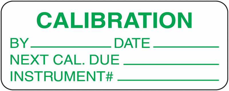 Calibration By/Next Due Quality Control Write On Labels | Seton