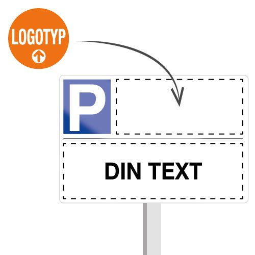 Kundanpassade parkeringsskyltar med P-symbol och egen text | Seton