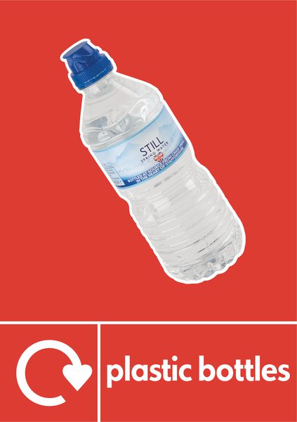 Plastic Bottles - WRAP Photographic Recycling Signs | Seton
