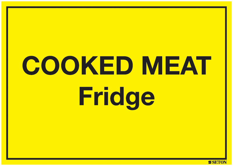Cooked Meat Fridge Sign | Seton
