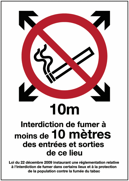 Verticale verbodsborden en -stickers - Interdiction de fumer à l'entrée ...