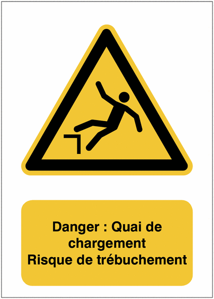 Panneau risque de chute et Pictogramme risque de chute | Seton