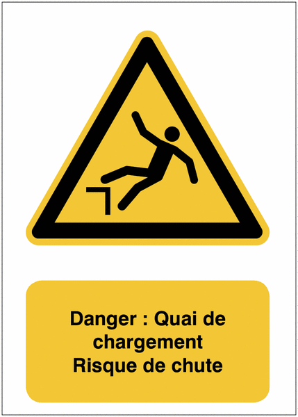 Panneau risque de chute et Pictogramme risque de chute | Seton