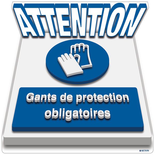 Pictogramme gants obligatoires, gants de protection | Seton